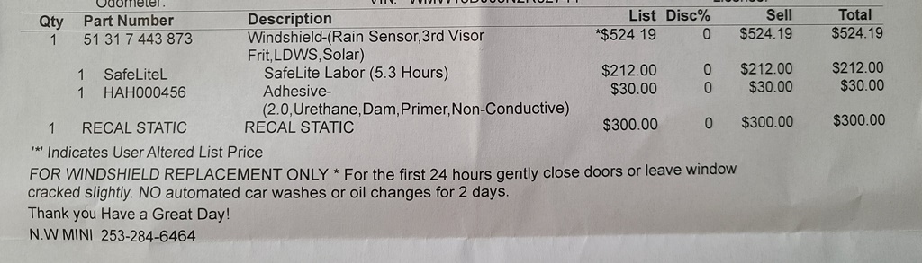 False "Charging socket flap open" message; windshield replacement ...