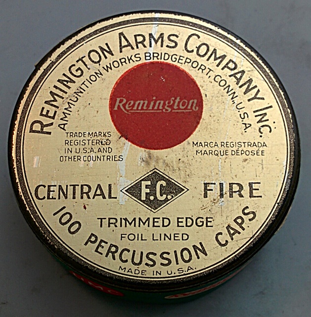 Picked up a tin of old Remington No 12 caps at the gunshow > Black ...
